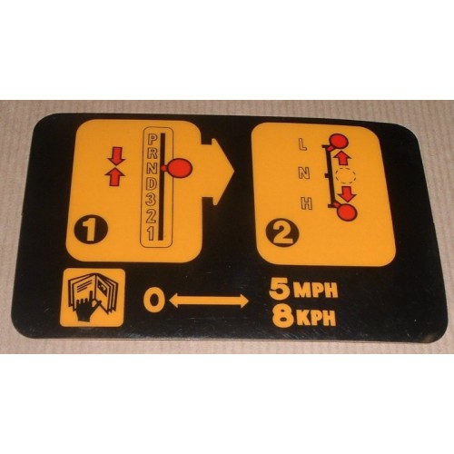 LABEL AUTOMATIC TRANSMISSION USE - BTR8626
